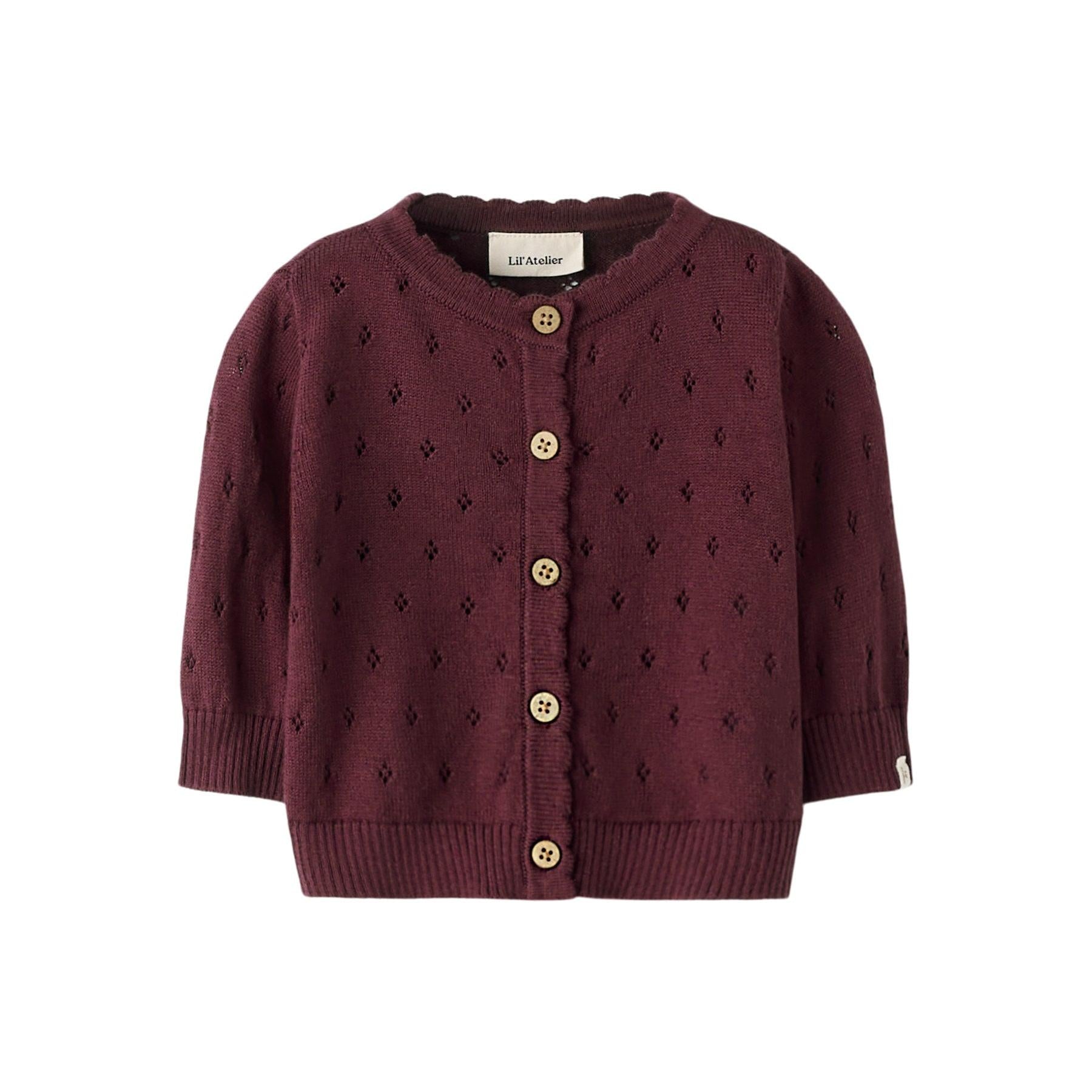 Lil'Atelier Cardigan NIMI - Catawba Grape – Ollifant.dk