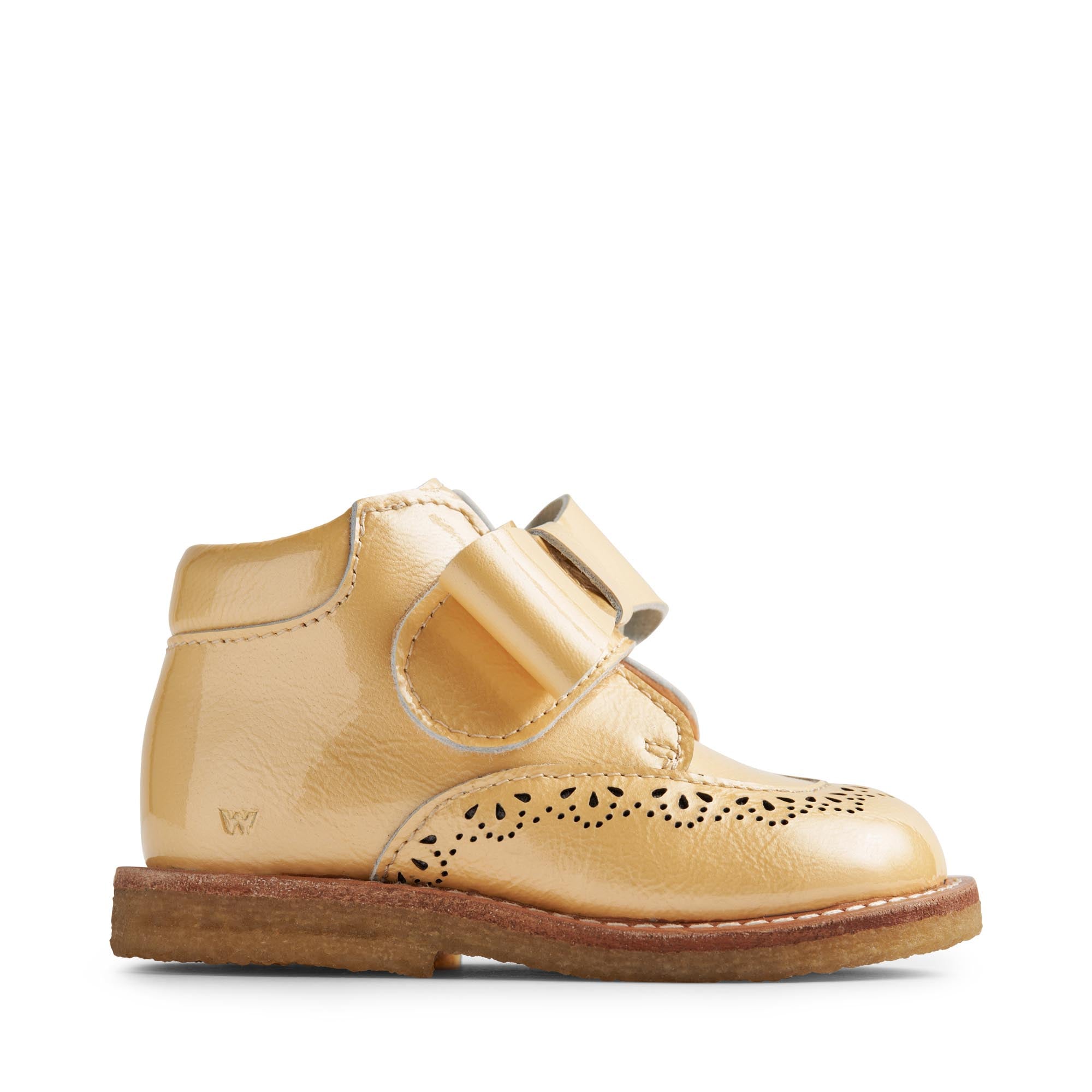 Wheat - Bootie Velcro Bowy - Lemon – Ollifant.dk